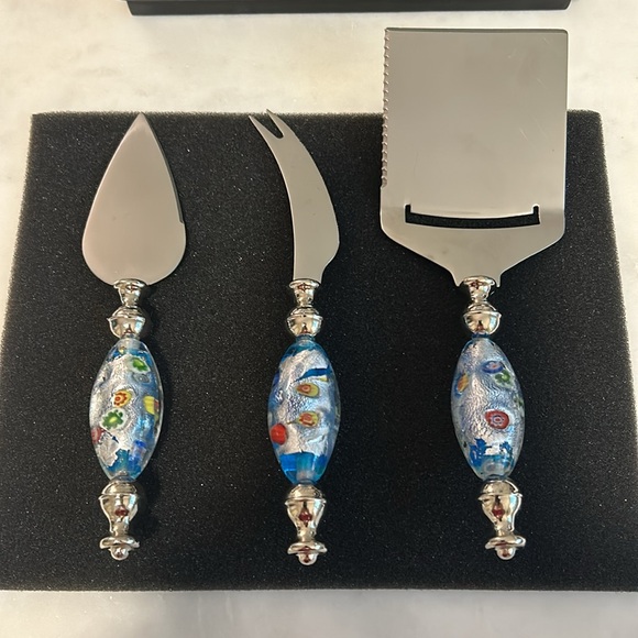 Two's Company | Dining | Va Bene Three Piece Murano Glass Cheese Knife ...